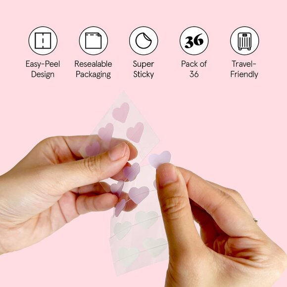Skincare | Heart Shaped Hydrocolloid Zit Acne Pimple Patches 36 Count ...